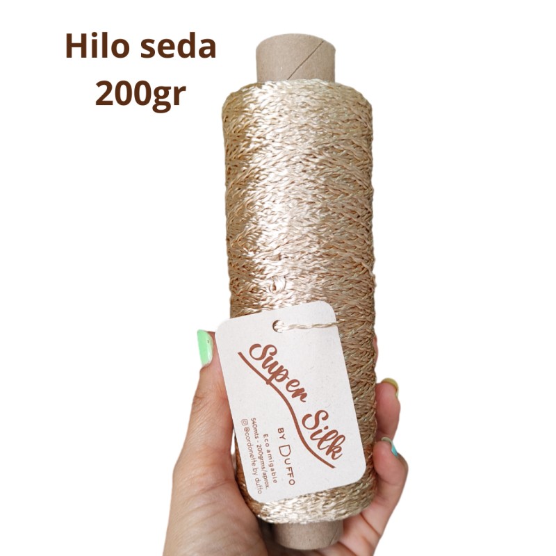 HILO SEDA 200gr - DORADO - Crochetteando - La tienda de los tejedores